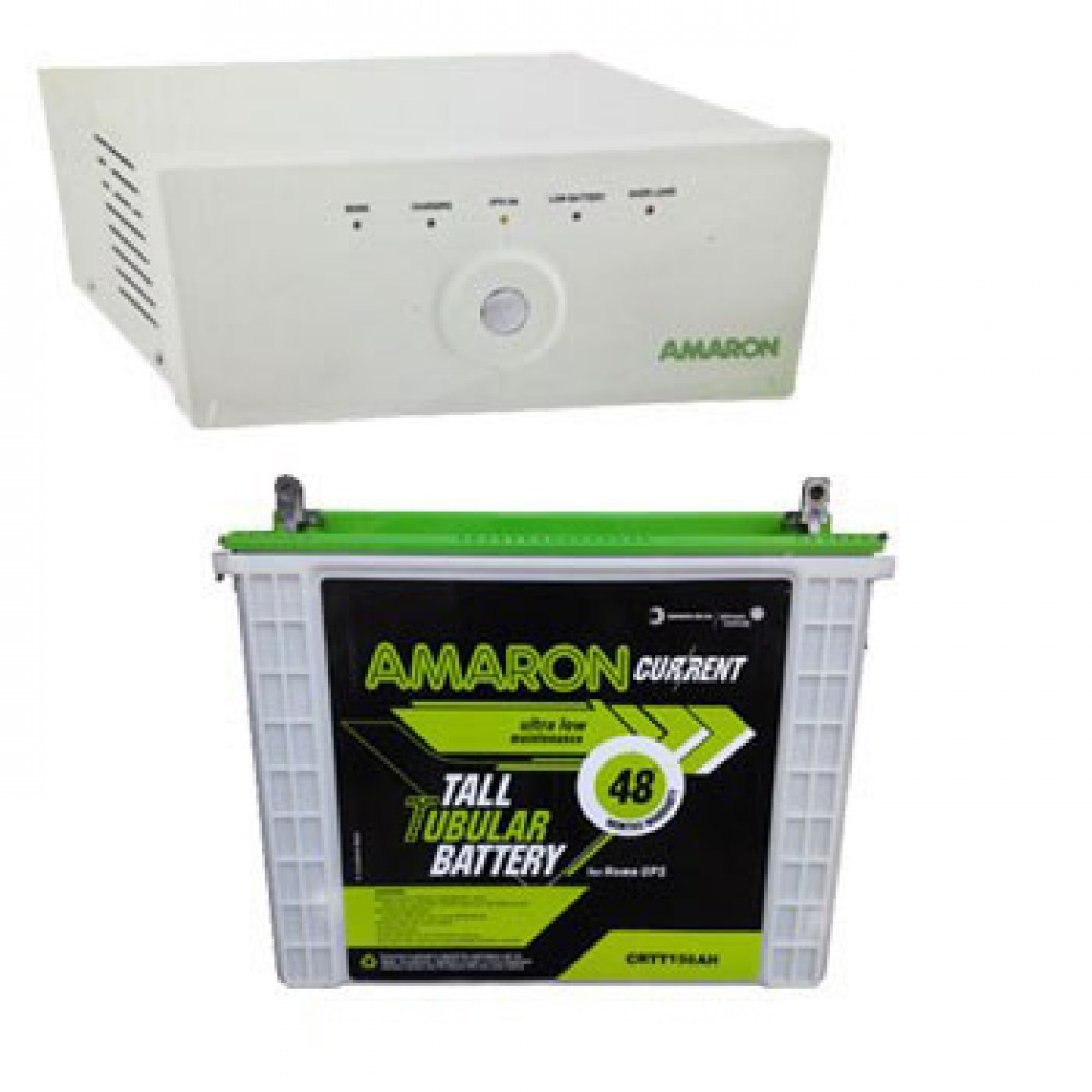Buy Amaron 880VA Pure Sine Wave Inverter & AMARON AAM-CR-CRTT150 150AH ...
